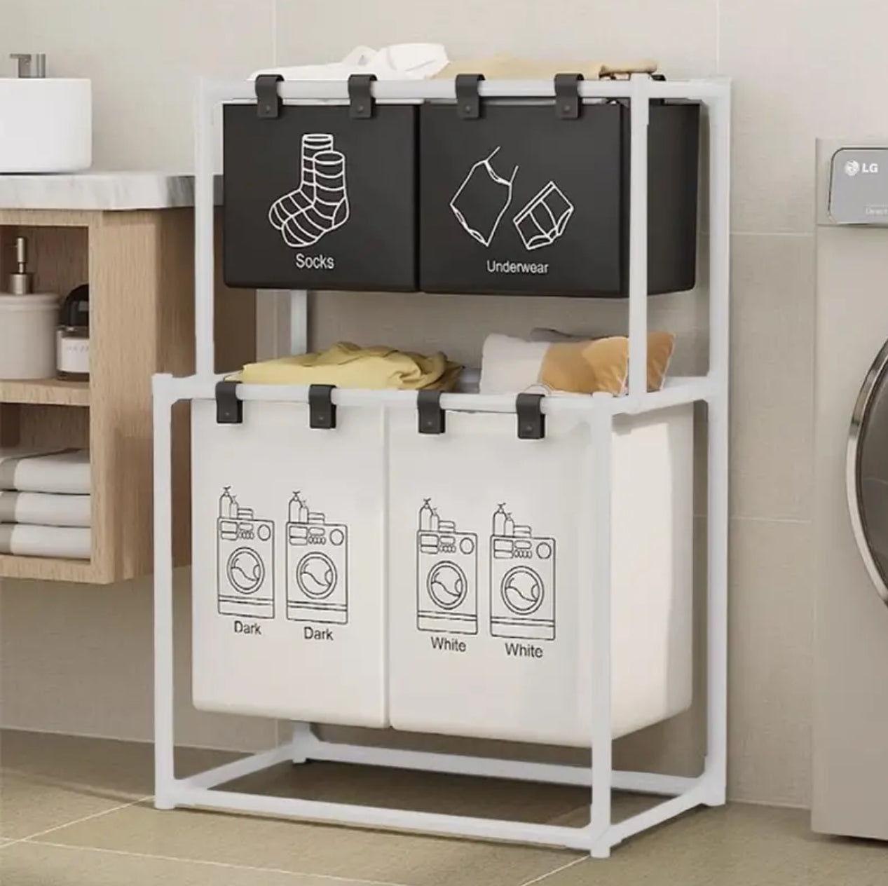 4 In 1 Laundry Sorting Hamper – Luxury Homes Collections