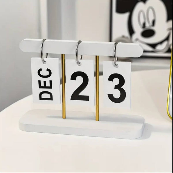 Modern Wooden Perpetual Calendar Flip – Luxury Homes Collections