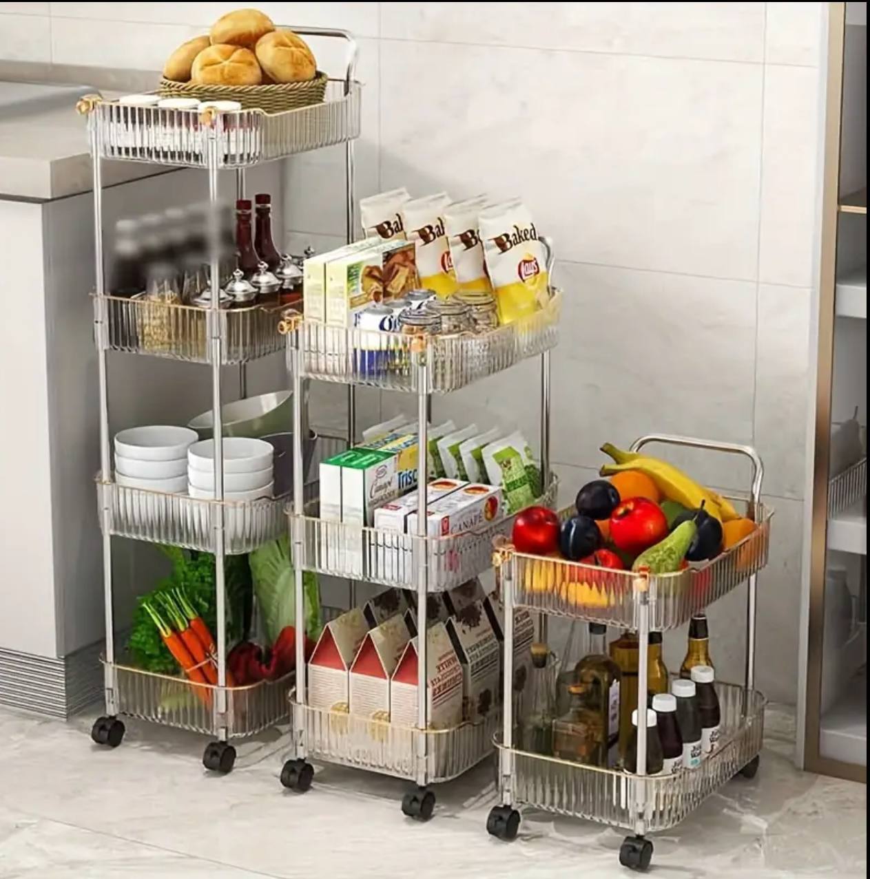 2 tier Multi-layer Kitchen Trolleys – Luxury Homes Collections