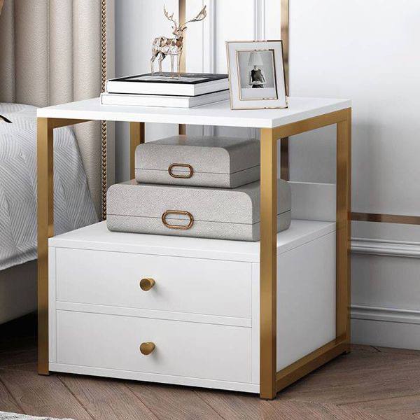 NORDIC LUXURY DOUBLE DRAWER BEDSIDE CABINET – Luxury Homes Collections