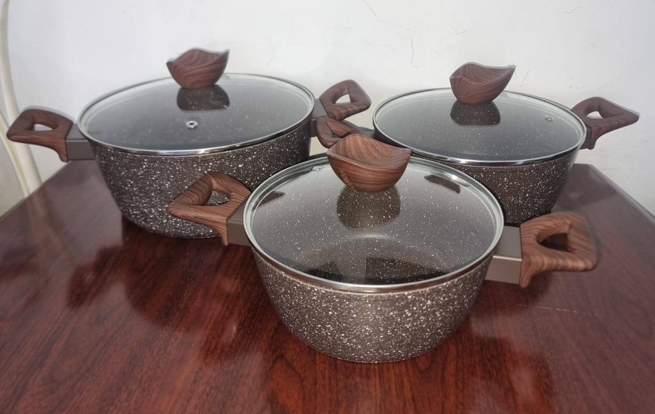 Big Baroly Germany brand 3pc granite cookware set – Luxury Homes ...